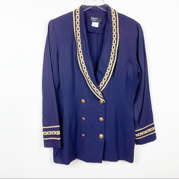 Vintage | Jackets & Coats | Vintage Dawn Joy Navy Blue Nautical Admiral ...